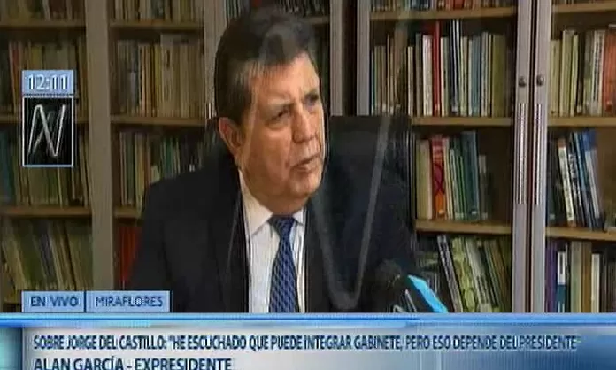 Alan García: Martín Vizcarra debe conformar un gabinete de ancha base ...
