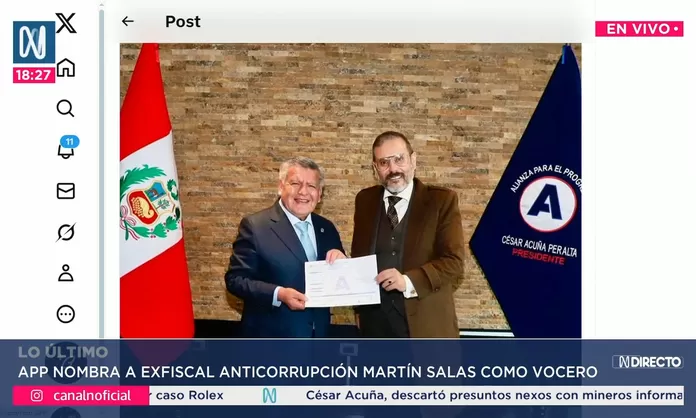 Alianza para el Progreso presenta a Martín Salas como vocero | Canal N