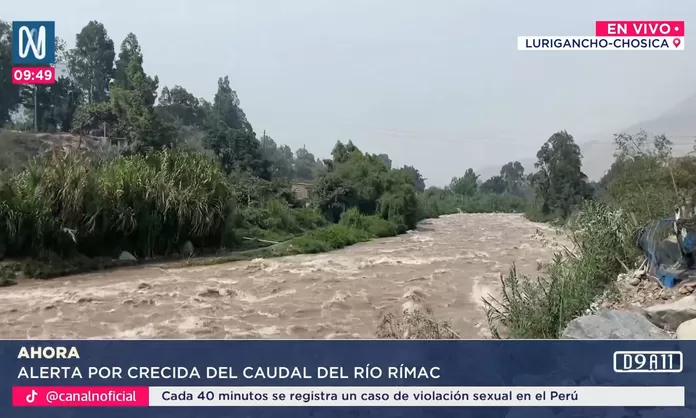 Aumenta caudal del río Rímac tras intensas lluvias en Lima | Canal N