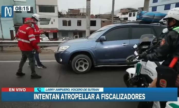 Autopista Ramiro Prialé: Detienen a conductor que casi atropella a fiscalizadores de la Sutran ...