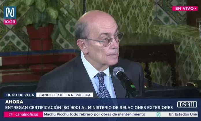 Canciller Hugo de Zela: Presidente Jerí colaborará con investigaciones ...