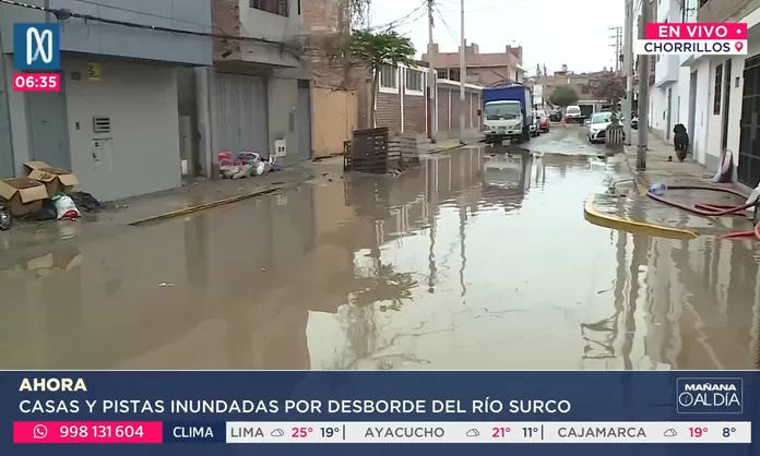 Chorrillos: Inundación por desborde de río Surco | Canal N