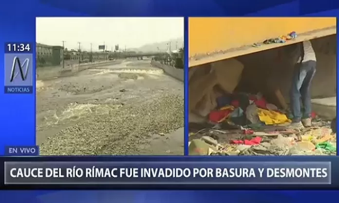 Cauce del río Rímac está lleno de basura y desmonte | Canal N