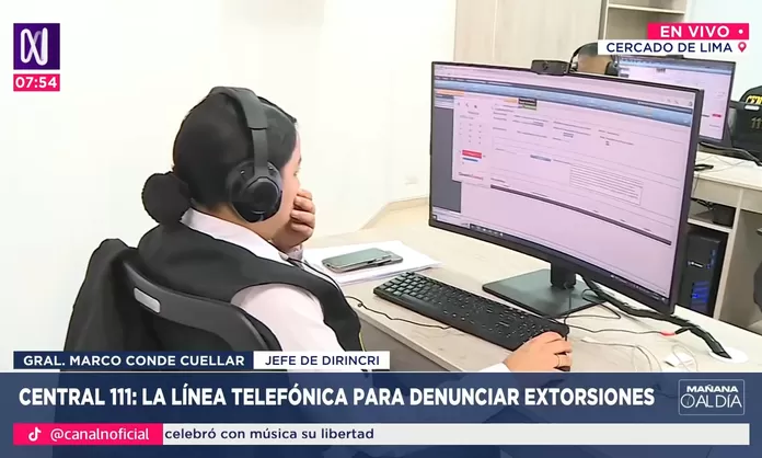 Central 111 contra extorsiones ha recibido 188 llamadas | Canal N