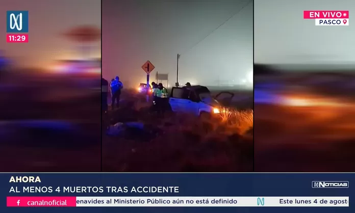Choque entre bus y Tico deja cuatro muertos en Pasco | Canal N