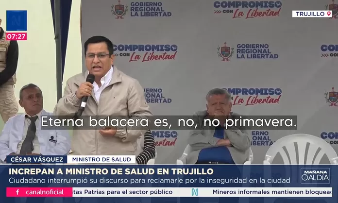 César Vásquez fue increpado durante actividad oficial en Trujillo | Canal N