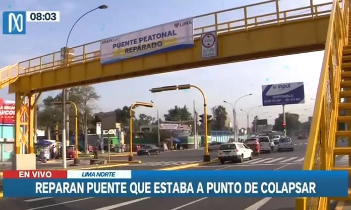 Comas: Municipalidad de Lima reparó puente peatonal que estaba ...