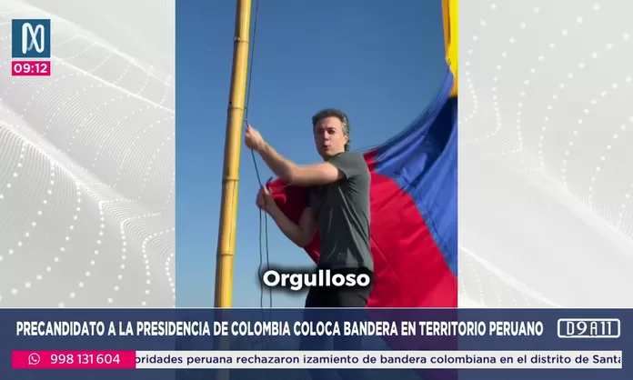 Daniel Quintero coloca bandera colombiana en isla Chinería | Canal N