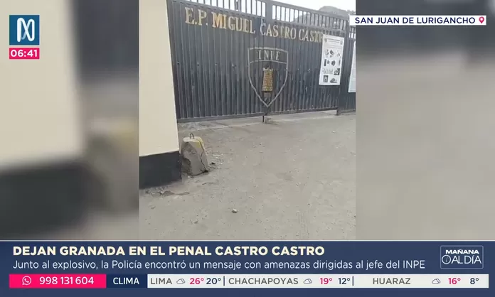 Dejan granada en la puerta del penal Castro Castro en SJL | Canal N