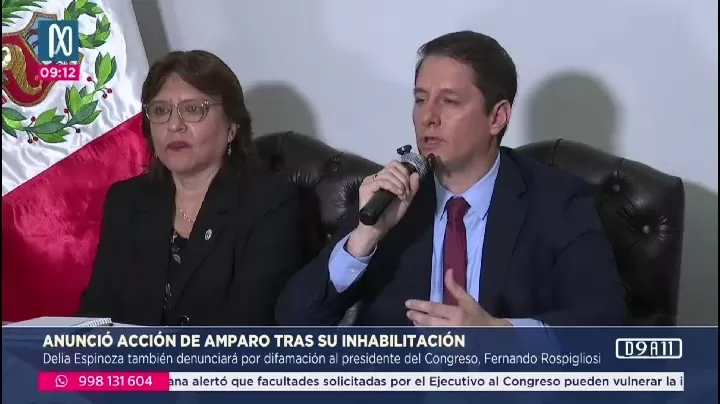 Delia Espinoza presenta acción de amparo tras inhabilitación | Canal N