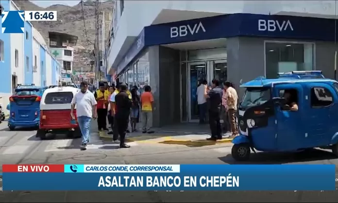Delincuentes asaltaron agencia bancaria en Chepén | Canal N