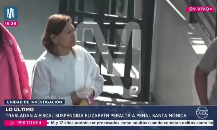 Elizabeth Peralta fue trasladada al penal Santa Mónica | Canal N
