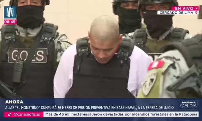 Erick Moreno, alias “El Monstruo”, es trasladado a la Base Naval con ...