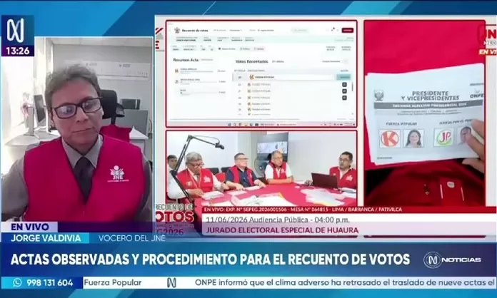 JNE explicó que el recuento de votos solo procede en actas observadas y ...