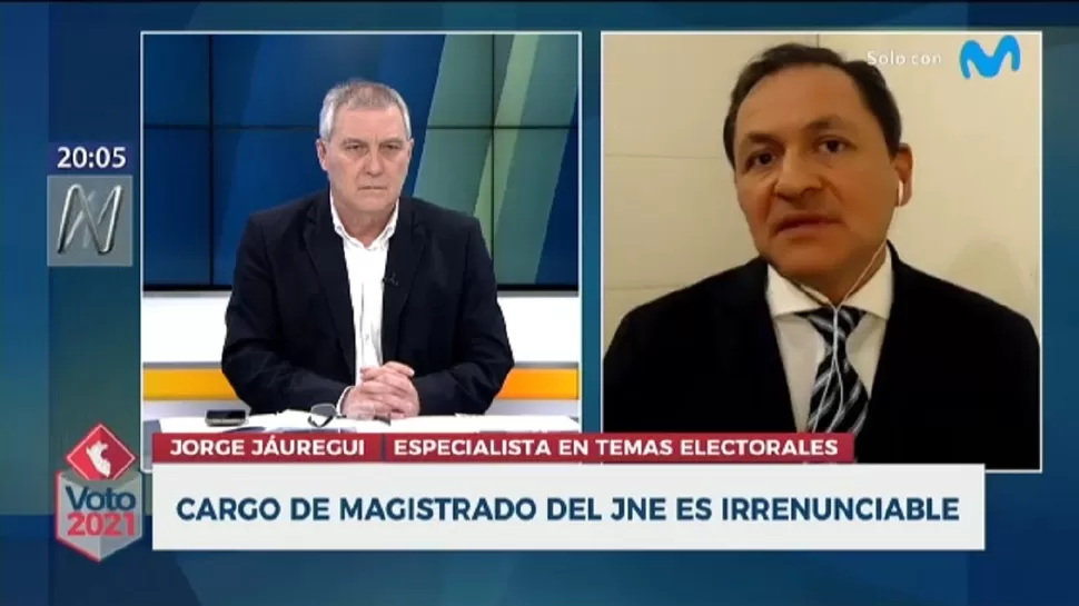 Jorge Jáuregui: Cargo de magistrado del JNE es irrenunciable durante el ...