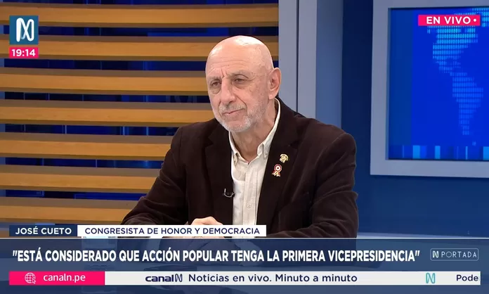 José Cueto considera a Acción Popular para vicepresidencia | Canal N