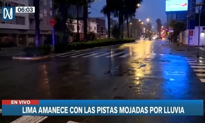 LLuvia en Lima: Así lucen las calles durante intensa precipitación en la capital | Canal N