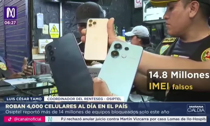 Robo de celulares supera los 4 mil casos diarios en el Perú | Canal N