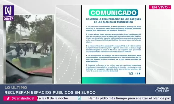 Municipalidad de Surco inicia recuperación de espacios públicos | Canal N
