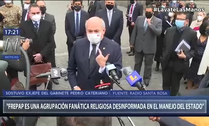 Cateriano: Frepap es una agrupación fanática religiosa muy desinformada ...