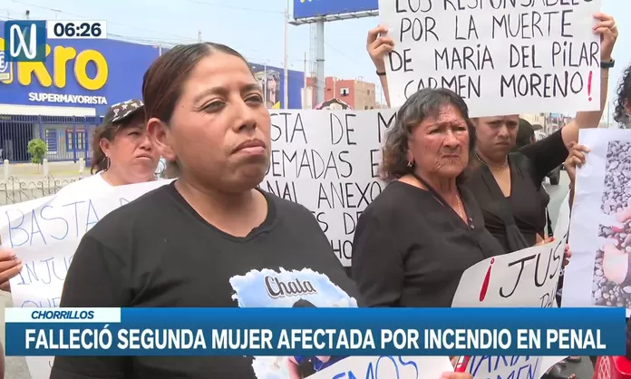 Penal de Chorrillos: Murió otra reclusa afectada por incendio en cuarto ...