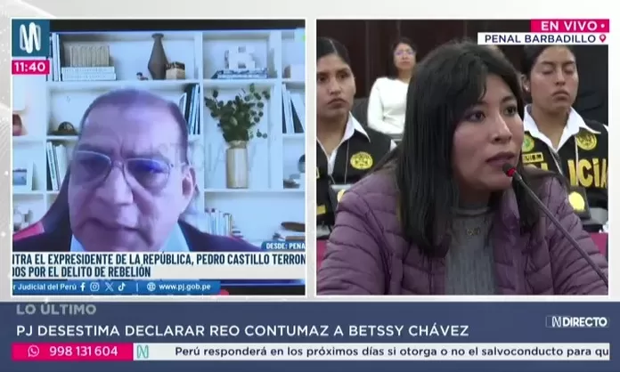 PJ desestima declarar reo contumaz a Betssy Chávez | Canal N
