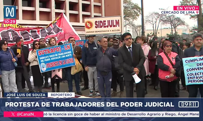 Protesta de trabajadores del Poder Judicial por políticas anti ...