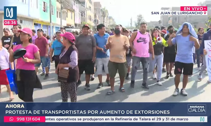 SJL: Transportistas y comerciantes piden fin a extorsiones | Canal N