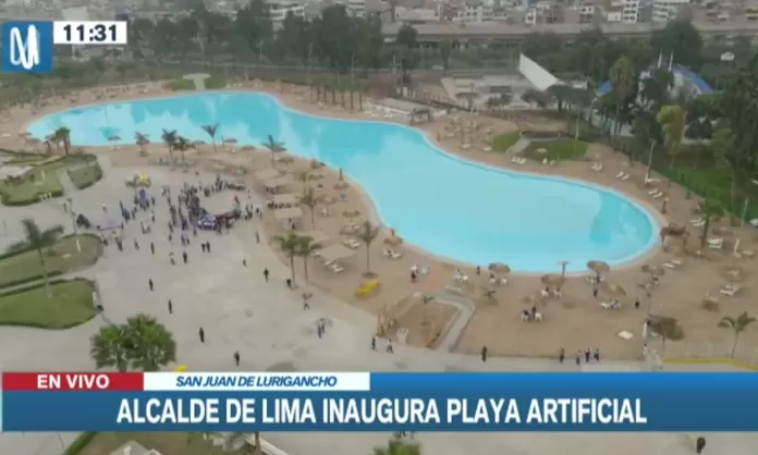 Rafael López Aliaga inauguró playa artificial en San Juan de Lurigancho ...