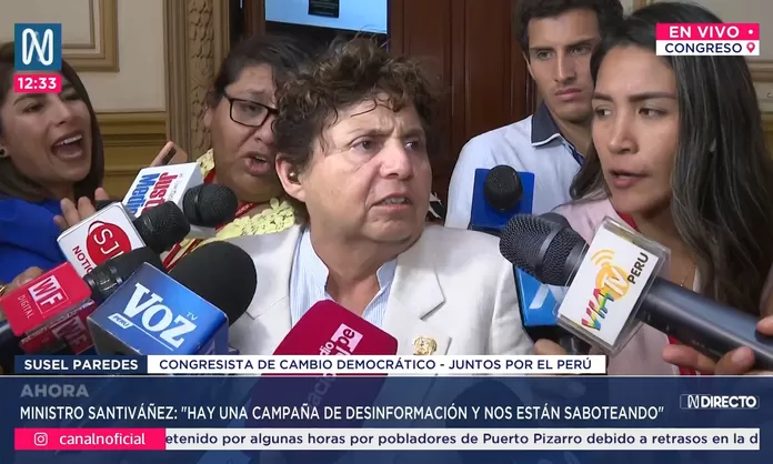 Susel Paredes ignoró a Santiváñez durante su presentación | Canal N