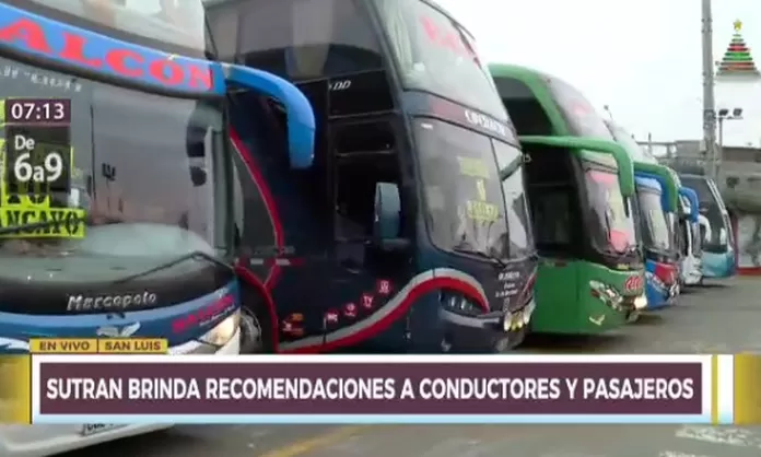 Sutran Dan Recomendaciones Para Quienes Viajen Al Interior Del País