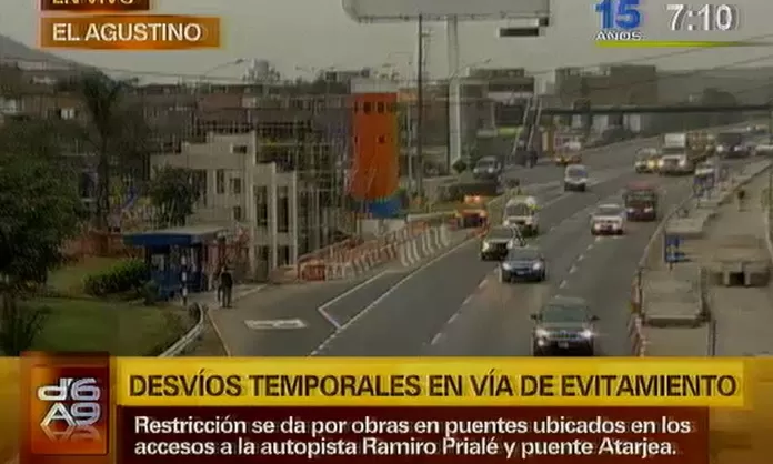 Anuncian cierre de Vía Evitamiento por colocación de puentes peatonales ...