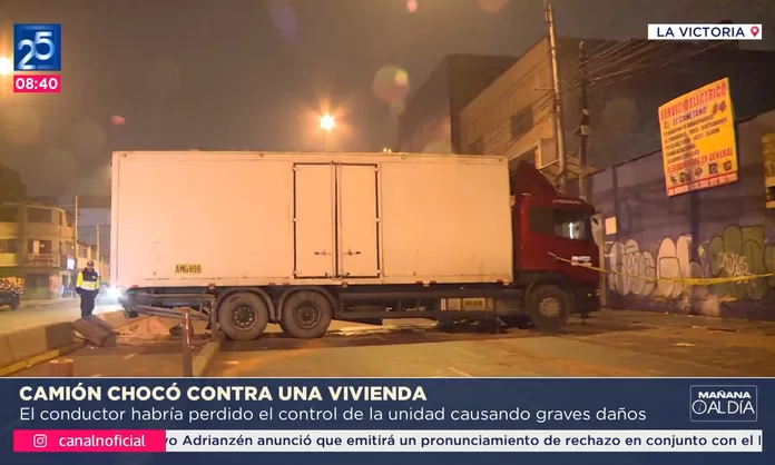 La Victoria: Camión chocó contra vivienda en avenida México | Canal N