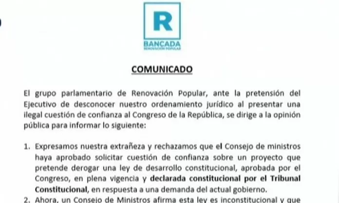 [VIDEO] Renovación Popular: Alertamos los intentos de azuzar a la ...