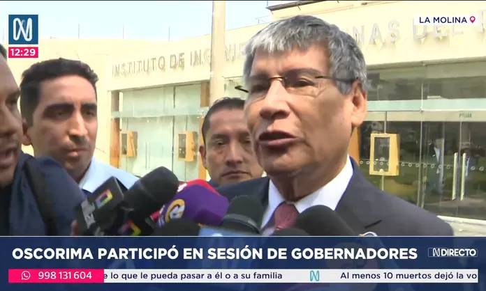 Wilfredo Oscorima se retiró de reunión con gobernadores: “No voy a dar ninguna declaración ...