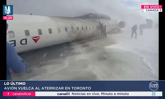 Avión de Delta Airlines se estrella en Toronto | Canal N