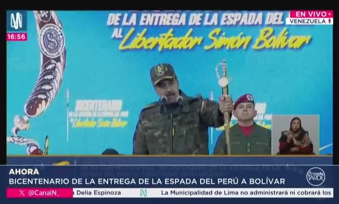 Nicolás Maduro conmemora 200 años de entrega de la Espada del Perú a ...