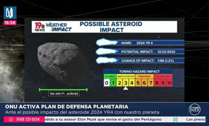 ONU activa protocolo por asteroide YR4 | Canal N
