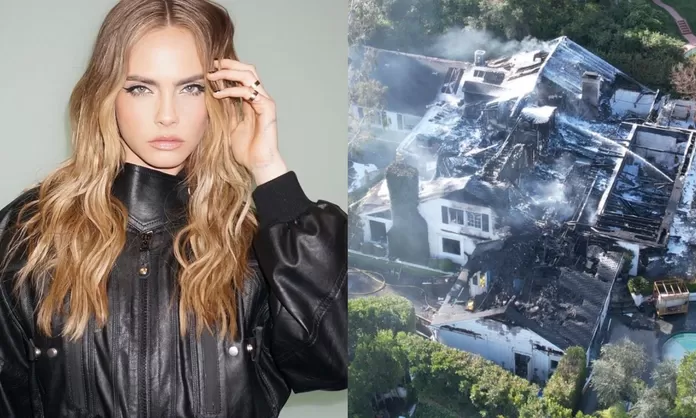 ¡Terrible! Incendio destruyó la mansión de la modelo Cara Delevingne ...