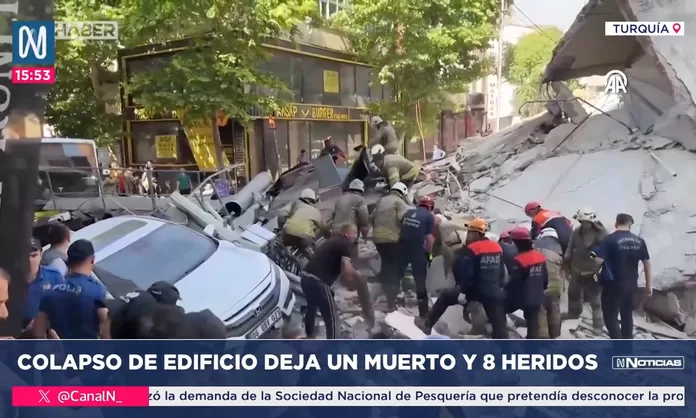 Turquía: Un muerto y 8 heridos tras colapso de edificio | Canal N