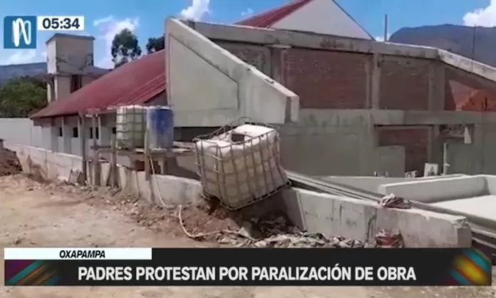 Oxapampa Padres Protestan Por Paralización De Obra Canal N