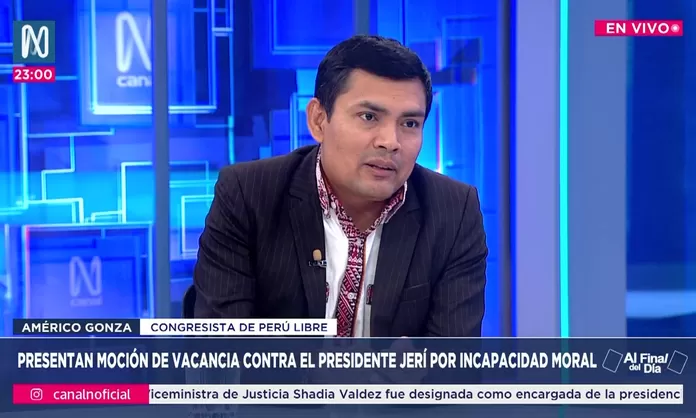 Américo Gonza: Perú Libre respalda la vacancia del presidente José Jerí ...