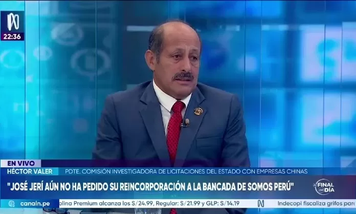 Héctor Valer: José Jerí aún no ha pedido su reincorporación a la ...