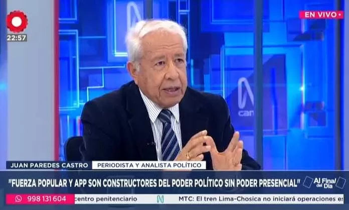 Juan Paredes Castro: El temor de bancadas mayoritarias y Ejecutivo es que Cueto no sea funcional ...