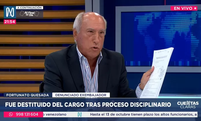 Fortunato Quesada, exembajador del Perú en Israel, responsabilizó al ...