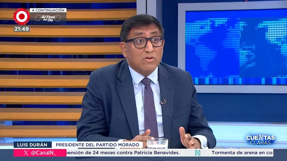 Luis Durán: En el Partido Morado no podemos aceptar gente del actual ...