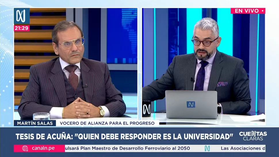 Martín Salas sobre tesis de María Acuña: "Quien debe responder es la ...
