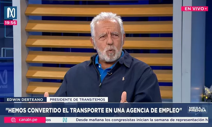 Edwin Derteano: Hemos convertido el transporte en una agencia de empleo ...