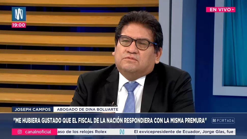 Joseph Campos: Estoy esperando que el fiscal de la Nación tenga tiempo ...