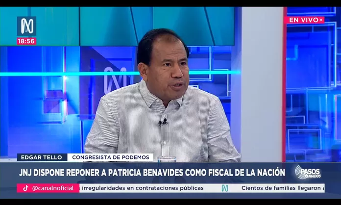 Edgar Tello sobre Patricia Benavides: "Si cumple con el procedimiento debería darse pase" | Canal N